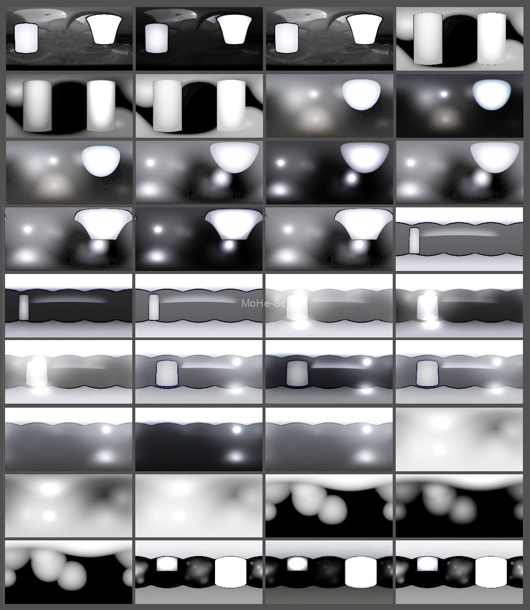 C4D室内天空灯光环境高清HDR贴图204个预设素材