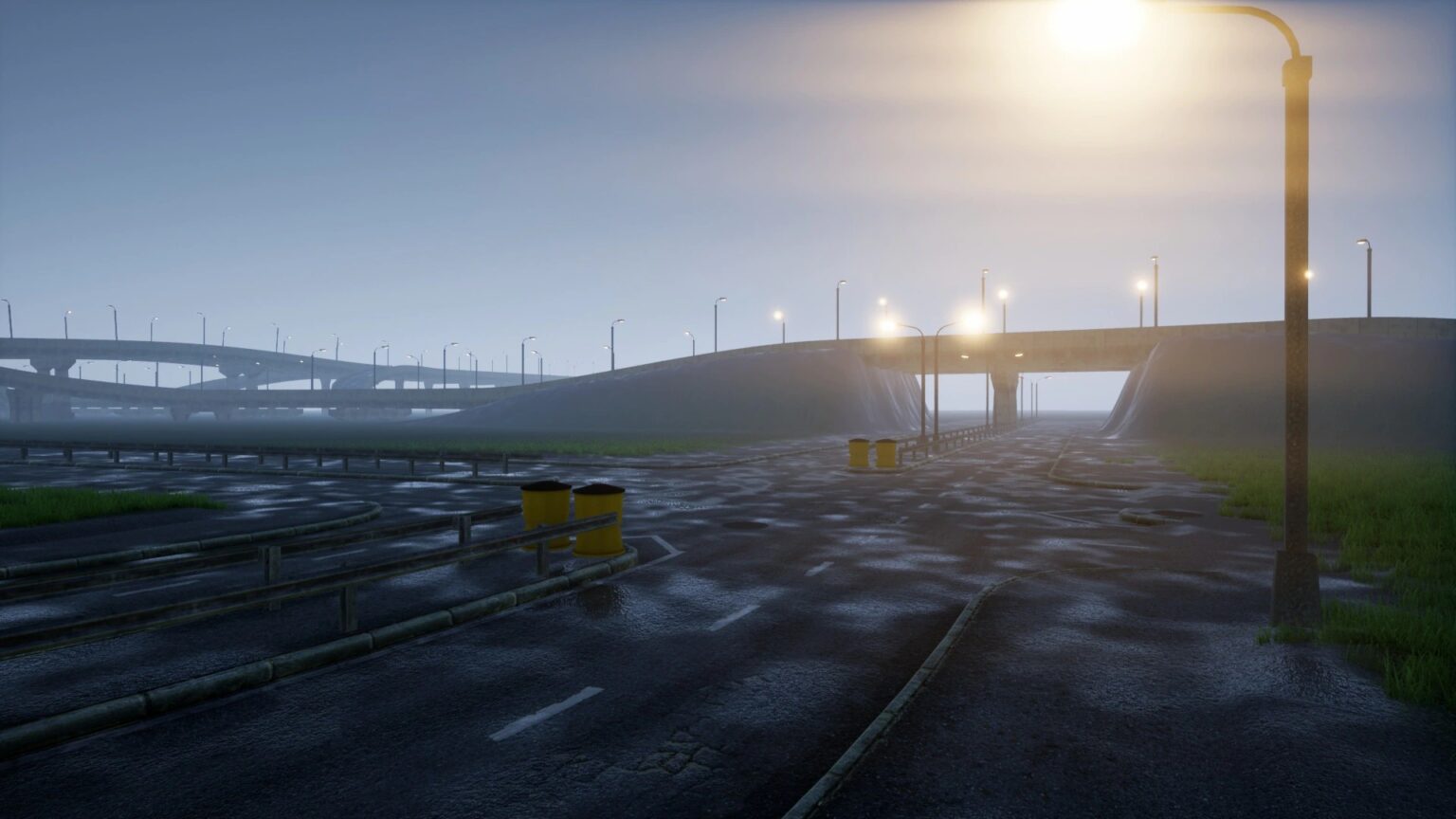 UnrealEngine4交通车辆公路道路创建插件Spline Road Tool Features Overview