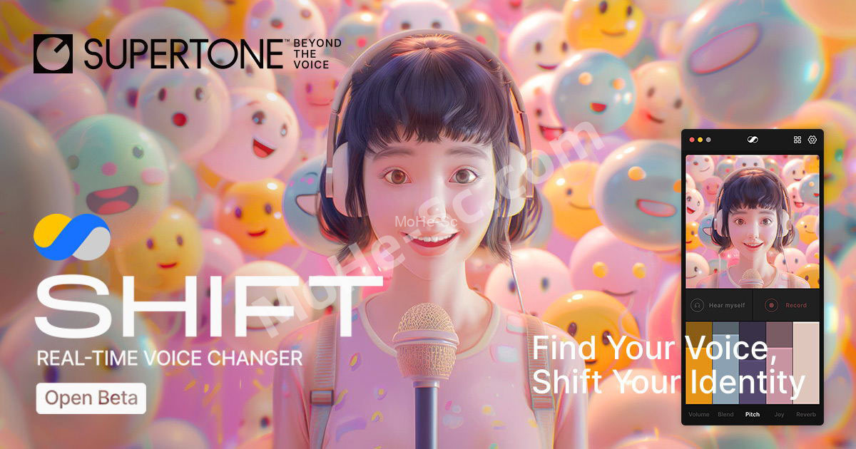 Supertone Shift 一款AI实时变声器软件 支持个性化定制 多角色切换 低延迟 高质量 Win/Mac