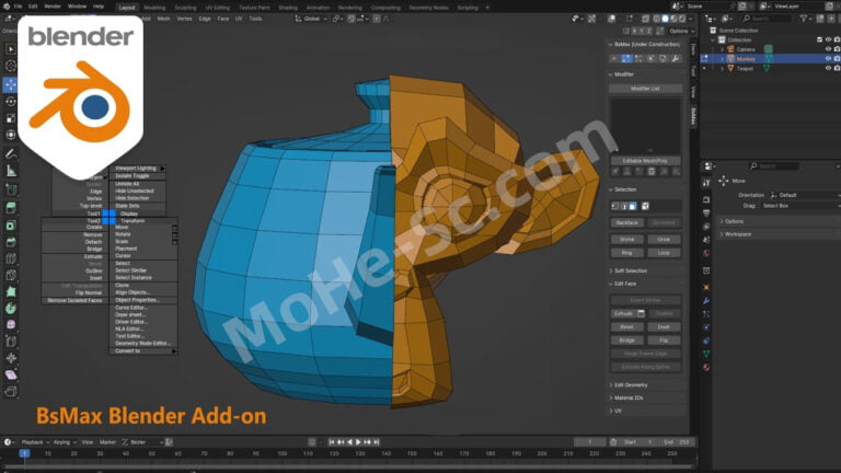 Blender键位映射插件，3DsMax/MayaUI模拟器，让Max和Maya用户轻松切换至Blender进行操作 BsMax Blender Addon