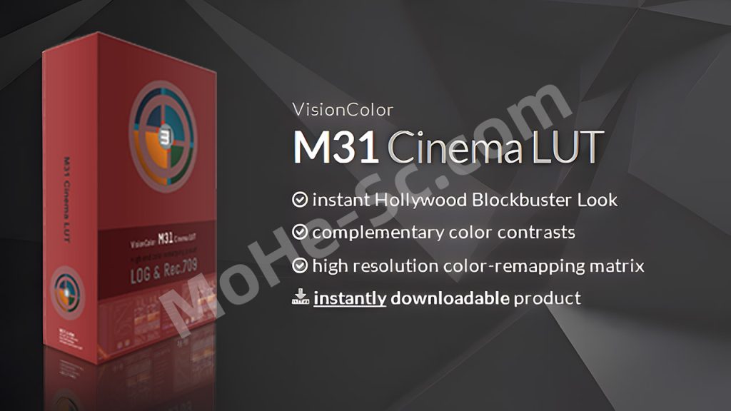 VisionColor出品 M31 Cinema LUT 专业电影级LUTs调色预设合集，支持Ps，AE，Pr，达芬奇和FCPX